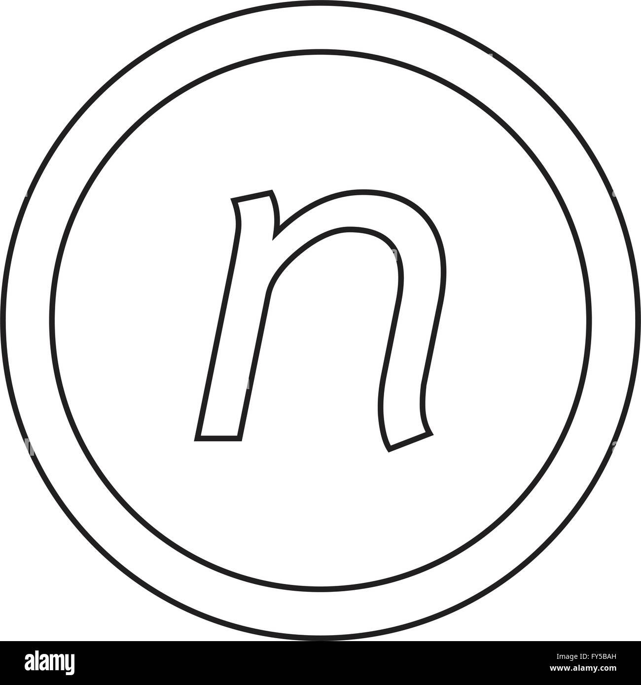 Basic font letter n icon Illustration design Stock Vector Image & Art ...