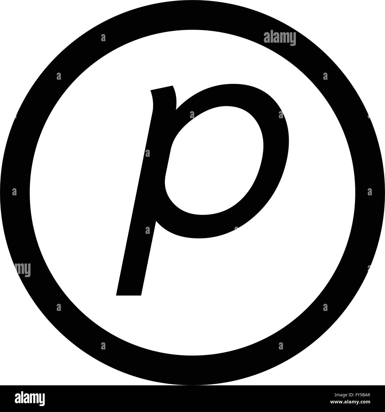 Basic font letter p icon Illustration design Stock Vector Image & Art ...