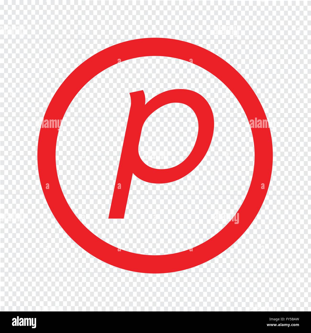 Basic font letter p icon Illustration design Stock Vector Image & Art ...