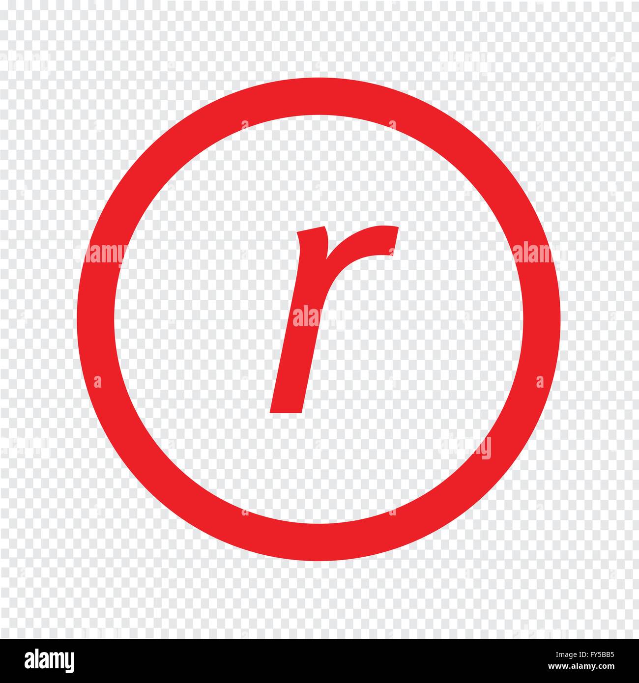 Basic font letter r icon Illustration design Stock Vector Image & Art ...