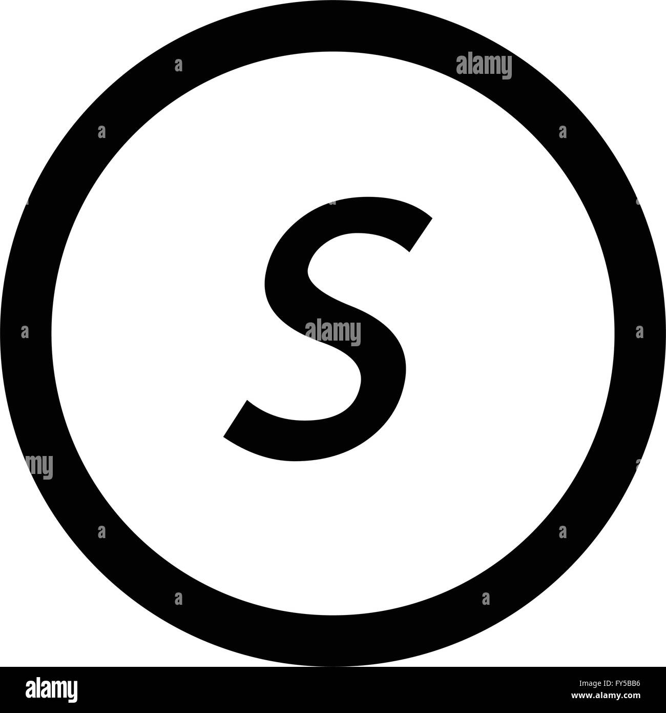Basic font letter s icon Illustration design Stock Vector Image & Art ...