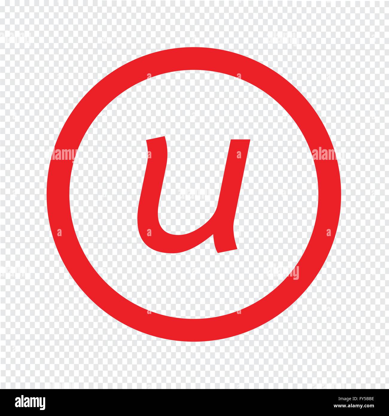 Basic font letter u icon Illustration design Stock Vector Image & Art ...