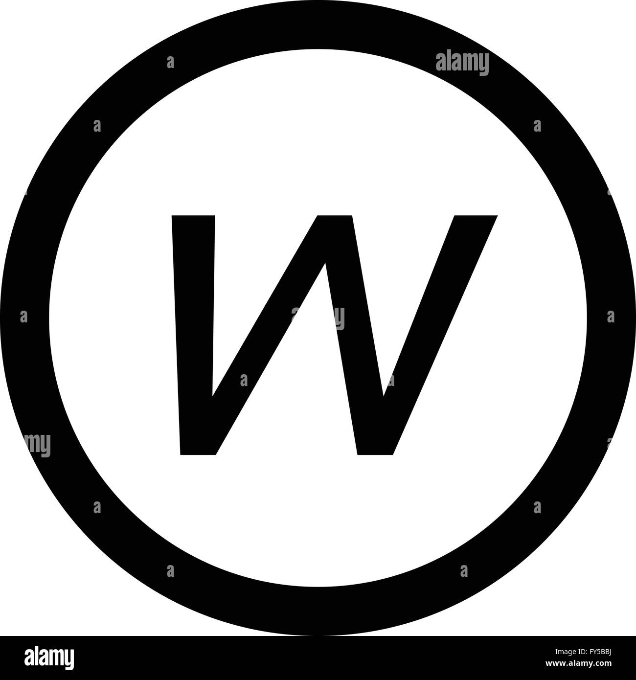 Basic font letter w icon Illustration design Stock Vector Image & Art ...