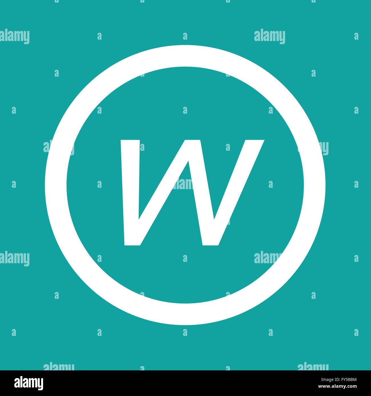 Basic font letter w icon Illustration design Stock Vector Image & Art ...