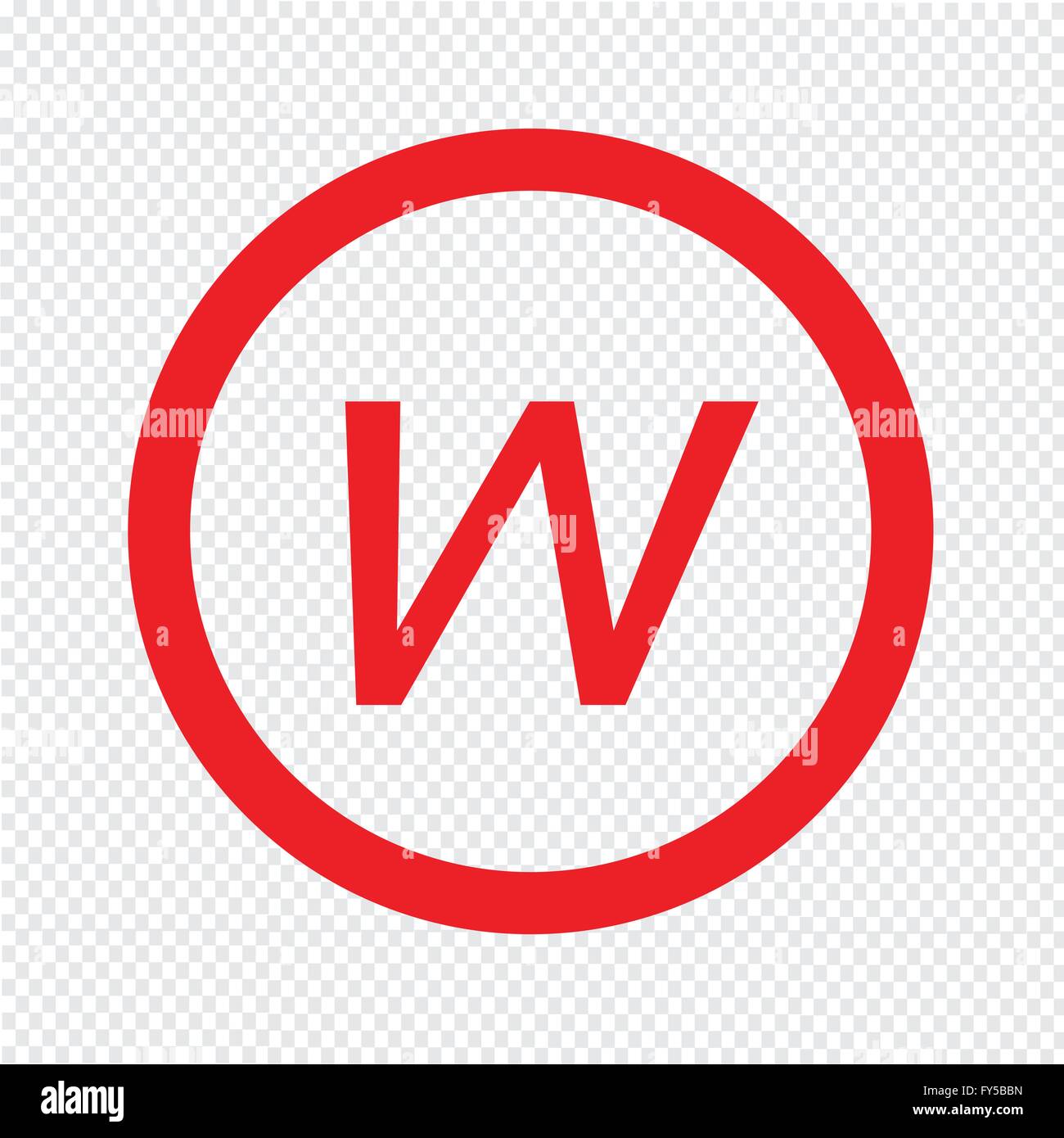 Basic font letter w icon Illustration design Stock Vector Image & Art ...