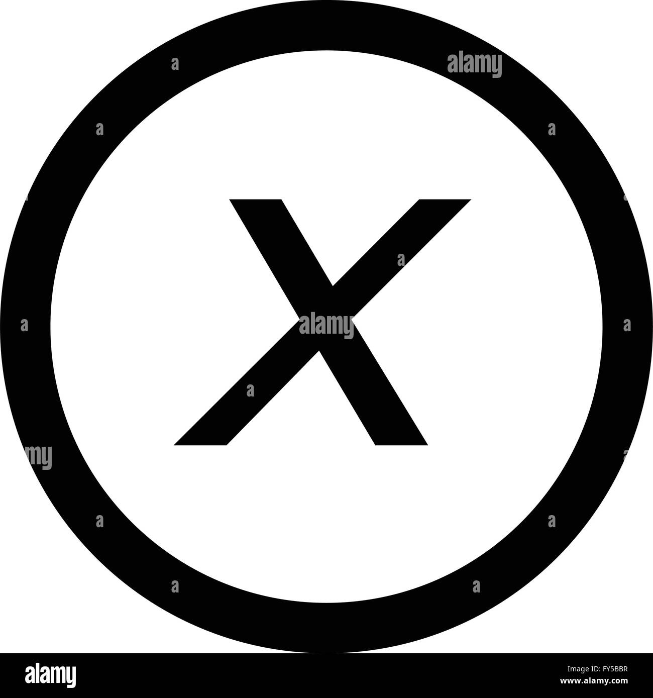 Basic font letter x icon Illustration design Stock Vector Image & Art ...