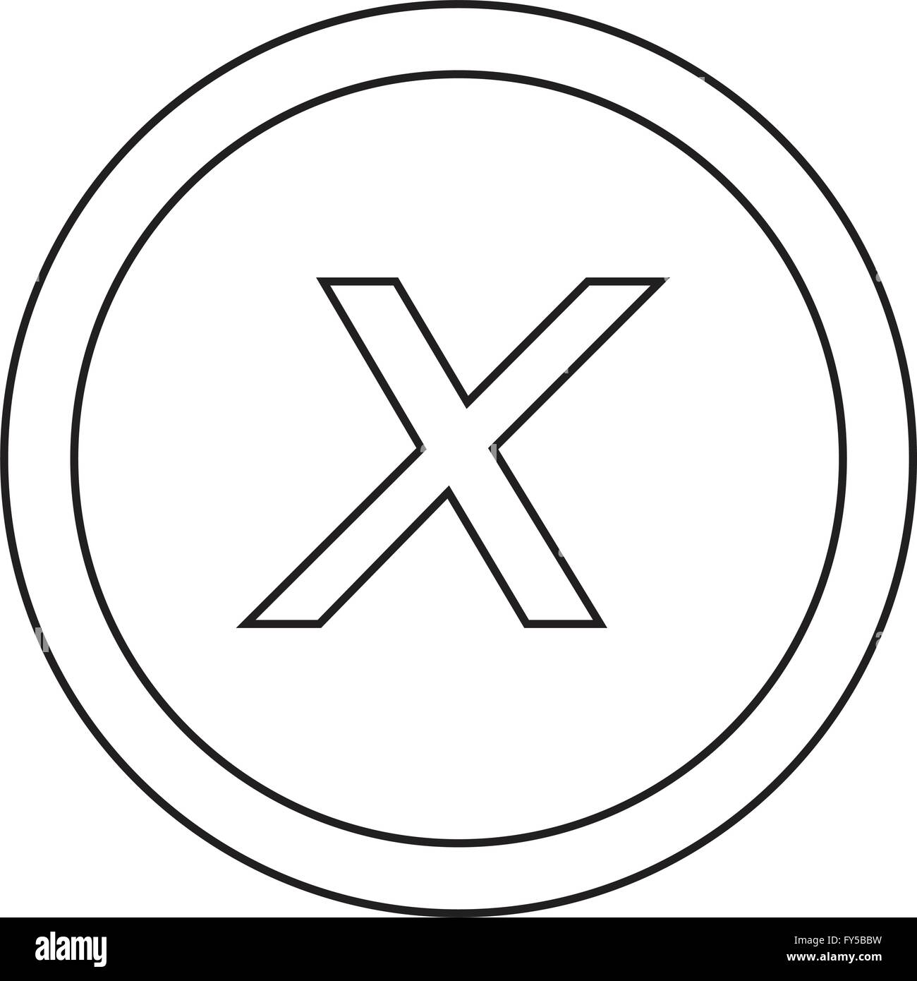 Basic font letter x icon Illustration design Stock Vector Image & Art ...
