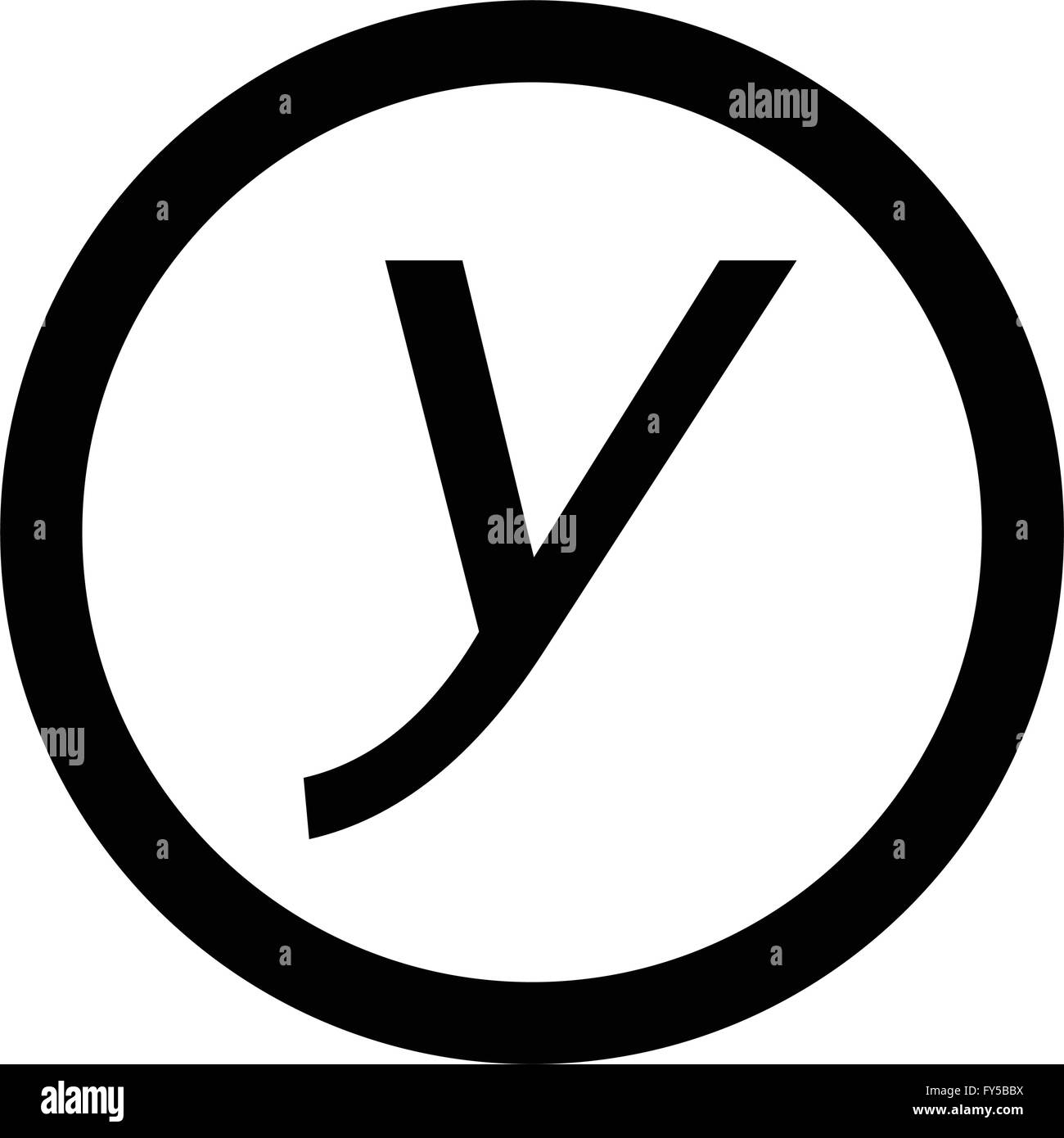 Basic font letter y icon Illustration design Stock Vector Image & Art ...