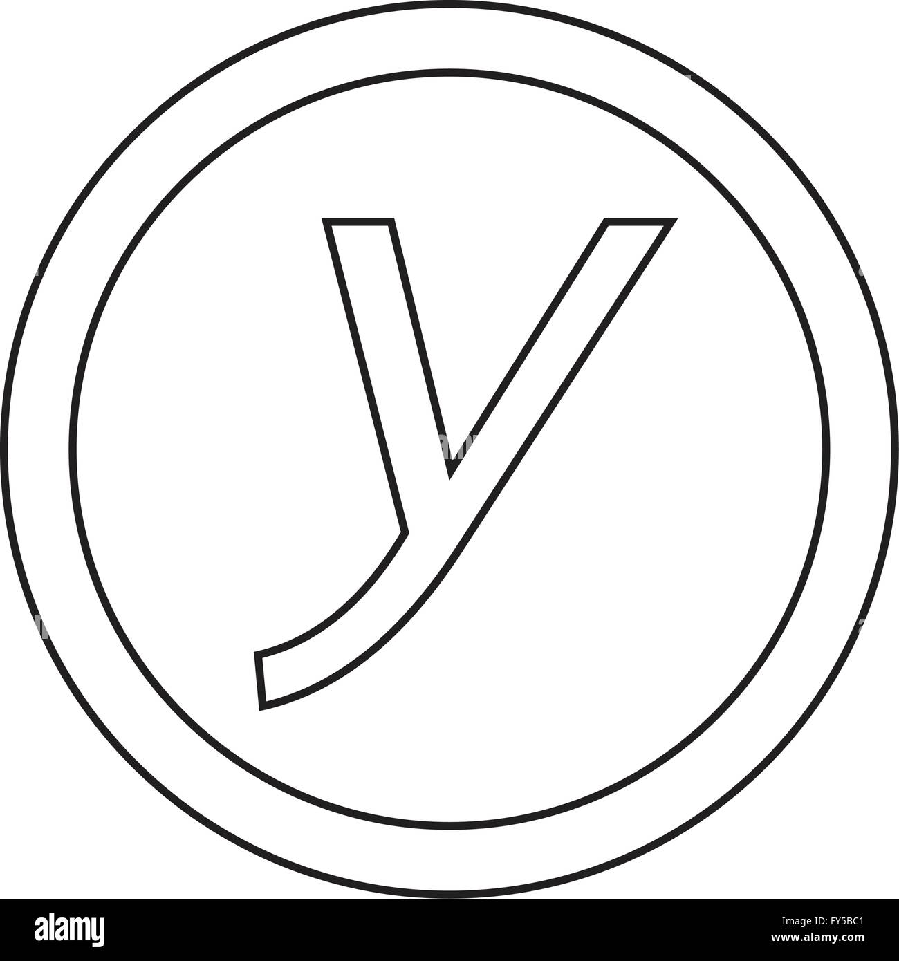 Basic font letter y icon Illustration design Stock Vector Image & Art ...