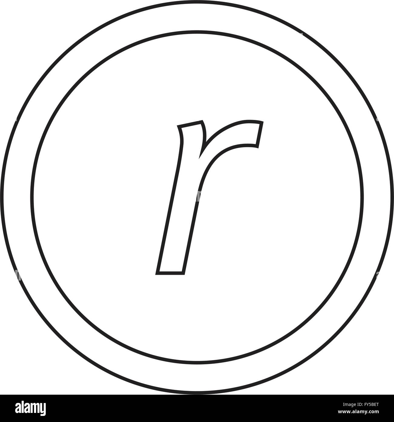 Basic font letter r icon Illustration design Stock Vector Image & Art ...