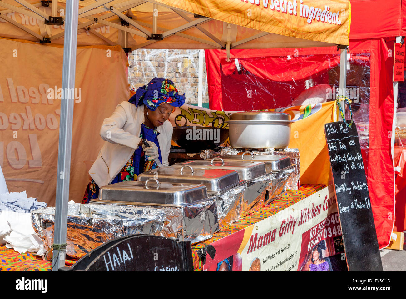 African food stall london hi-res stock photography and images - Alamy