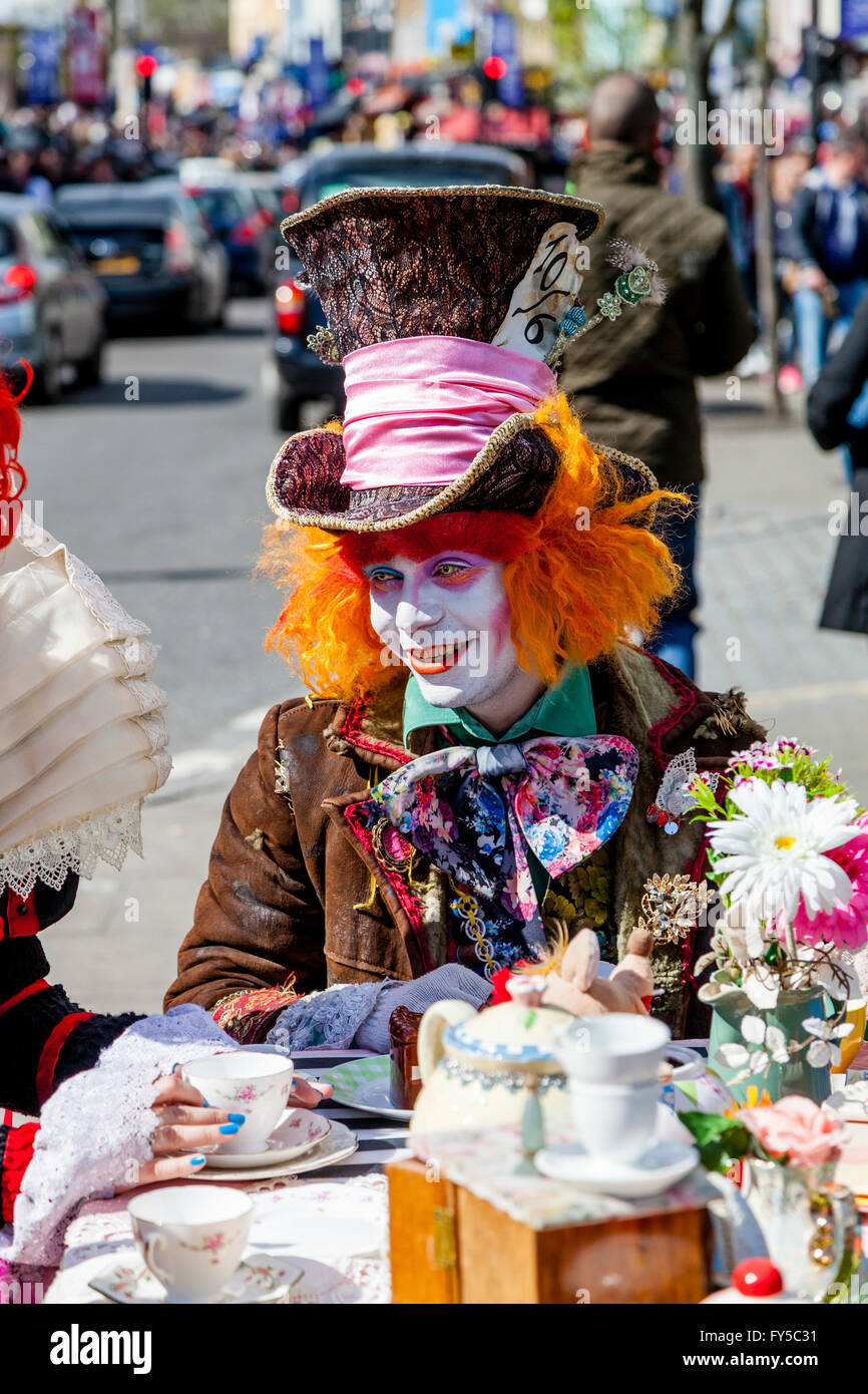 'The Mad Hatters Tea Party' Street Performers, Camden Sunday Market ...