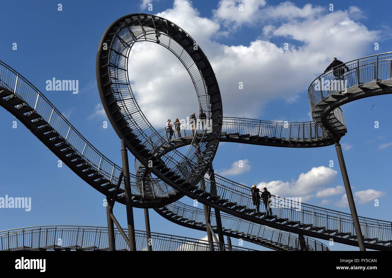 The sculpture "Tiger and Turtle - Magic Mountain" by Heike Mutter and ...