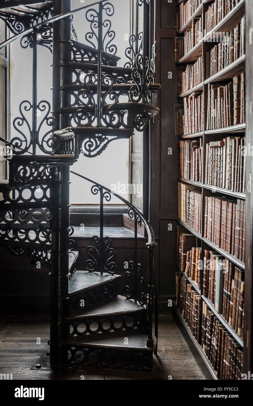 The Trinity Library of Trinity College in Dublin is one of the oldest ...
