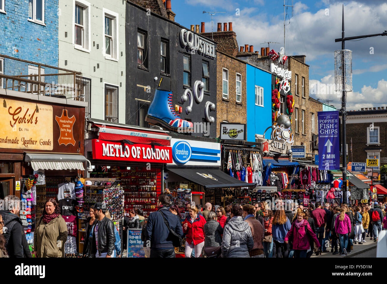 People Shopping In Camden Sunday Market, Camden Town, London, UK Stock ...