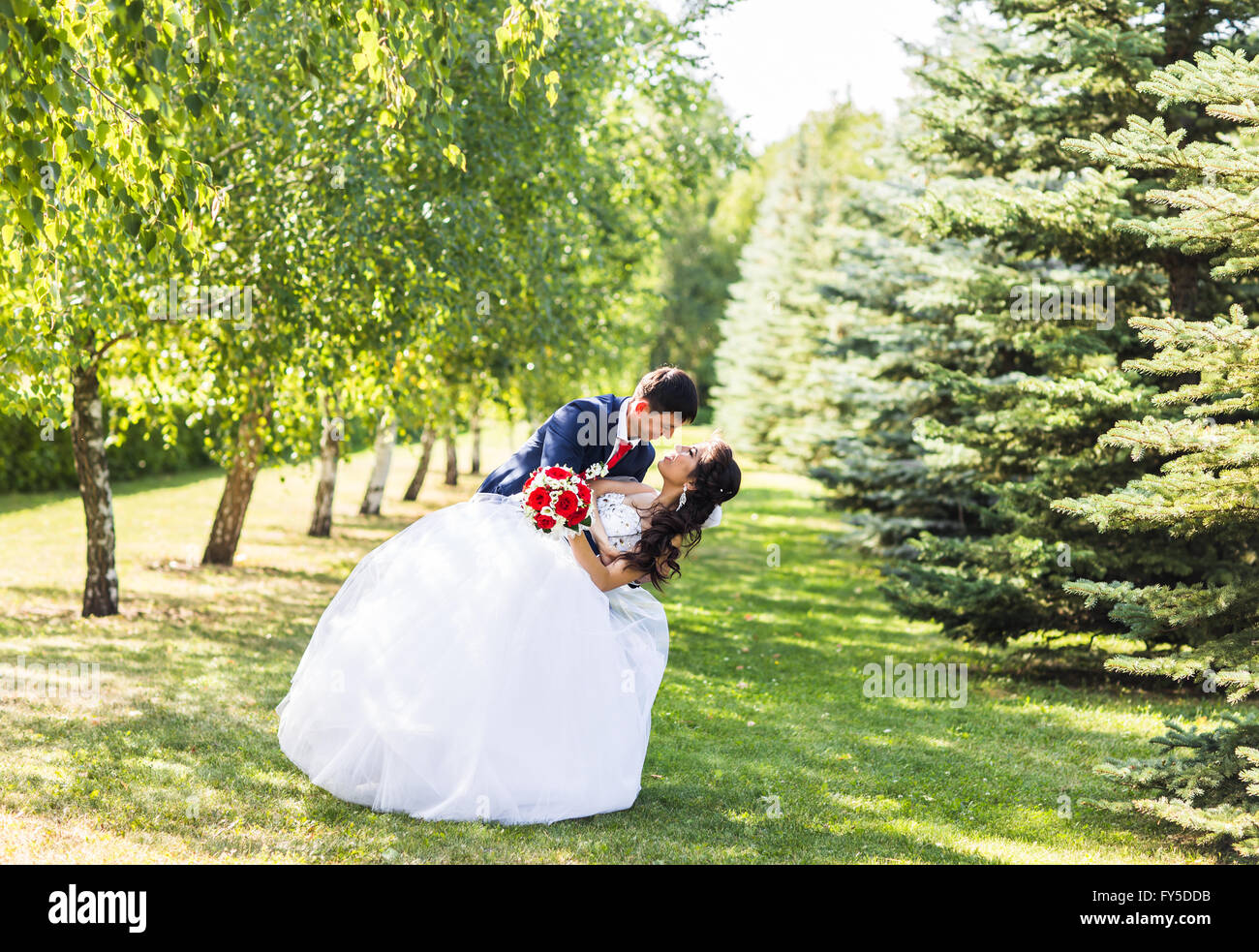 Portrait happy groom dancing first hi-res stock photography and images ...