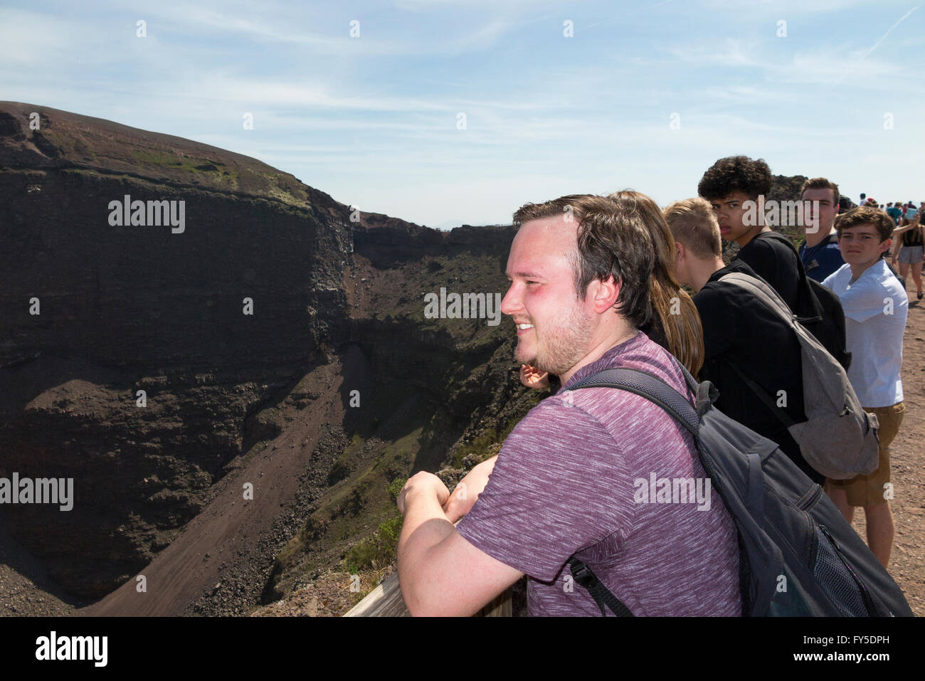 Visitor / visitors tourist / tourists view the crater of Mt. Mount ...
