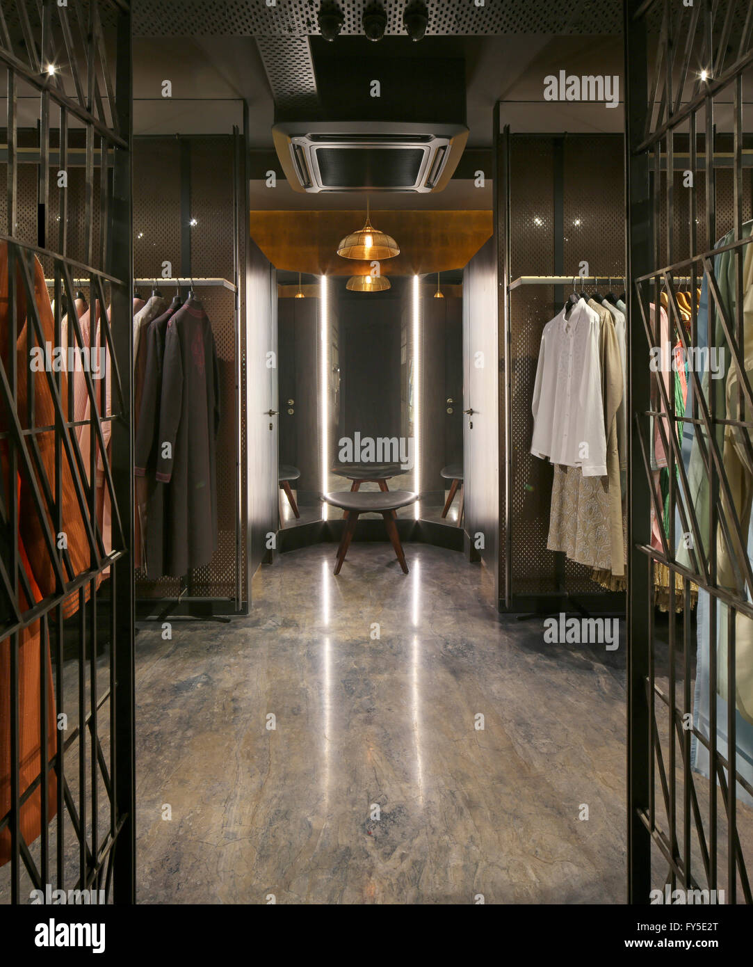 View towards changing rooms. Abishek Gupta Shop, New Delhi, India ...