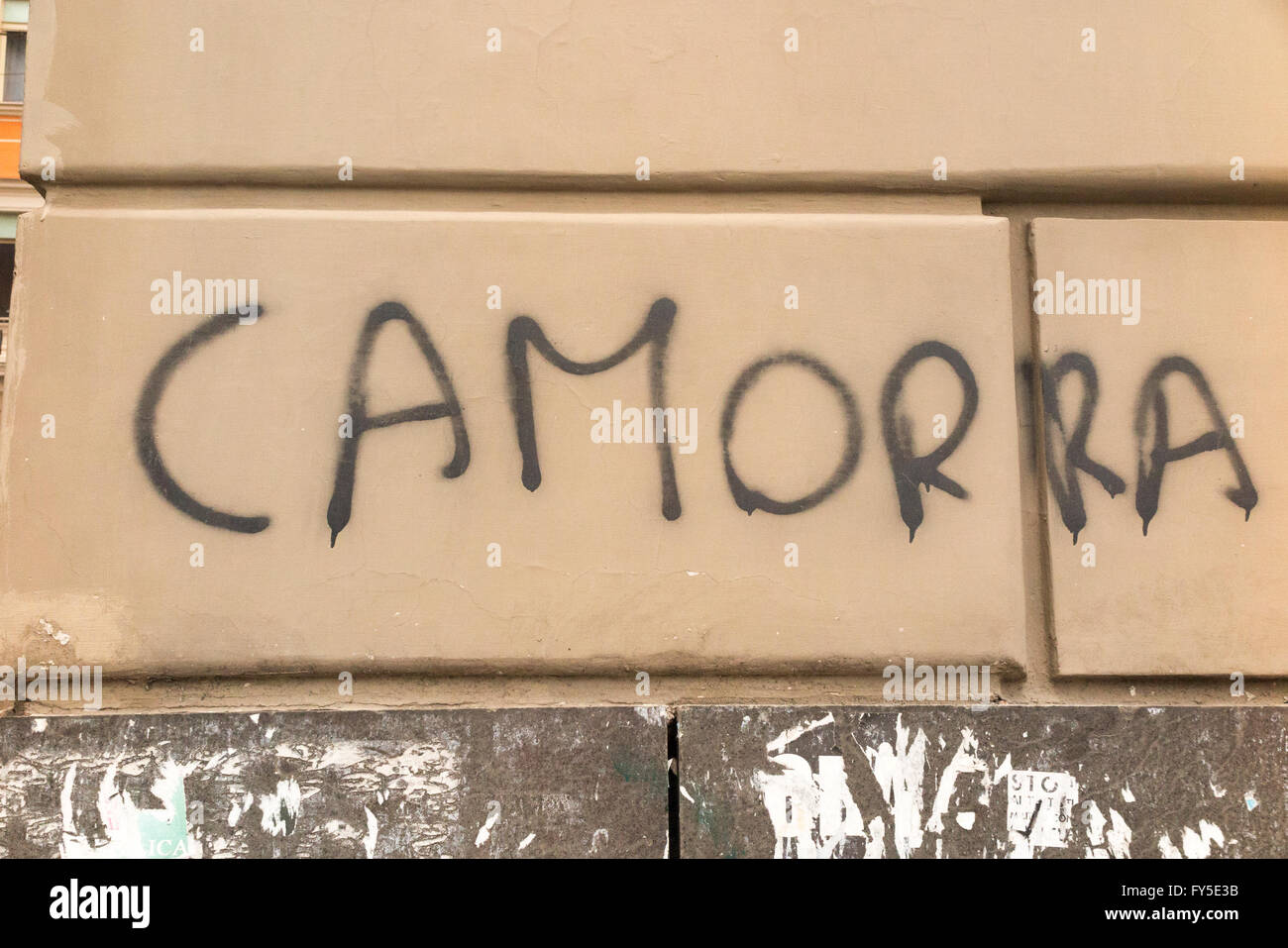 Anti - Camorra Graffiti (the Naples 'mafia') in Naples / Napoli, Italy ...