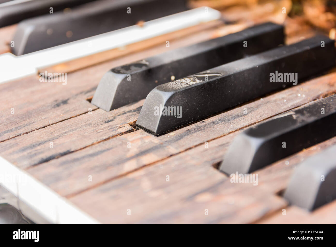 Broken Old Piano Keys Stock Photo - Alamy