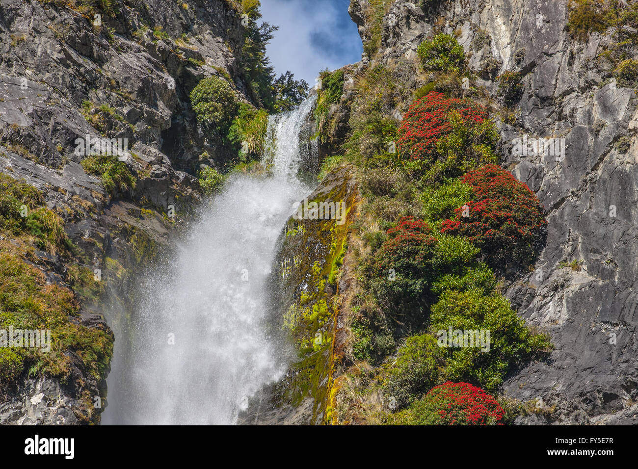 A scenic view of the waterfall cascade - The devils punchbowl fall in ...