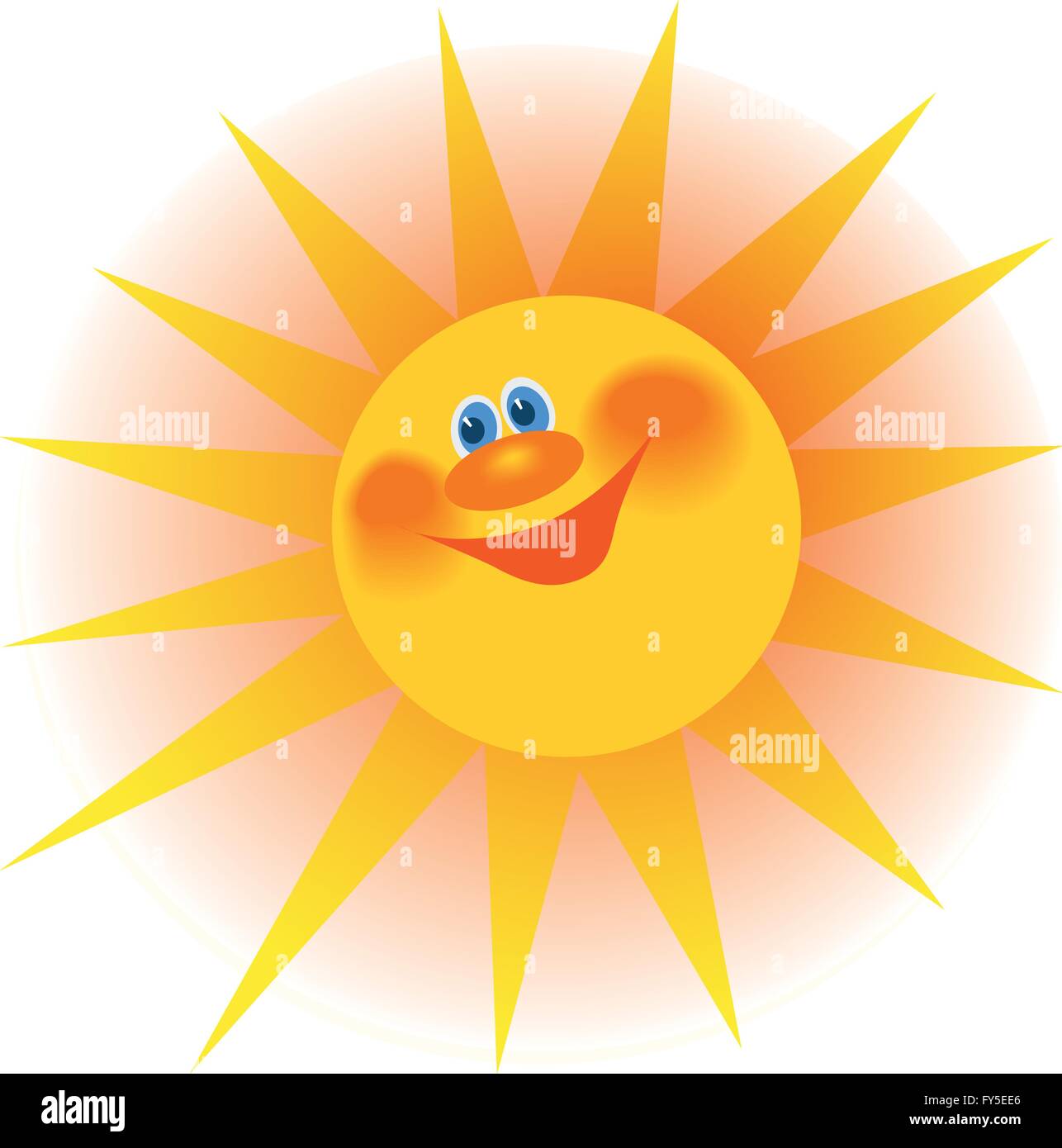 Stylized image smiling sun rays hi-res stock photography and images - Alamy