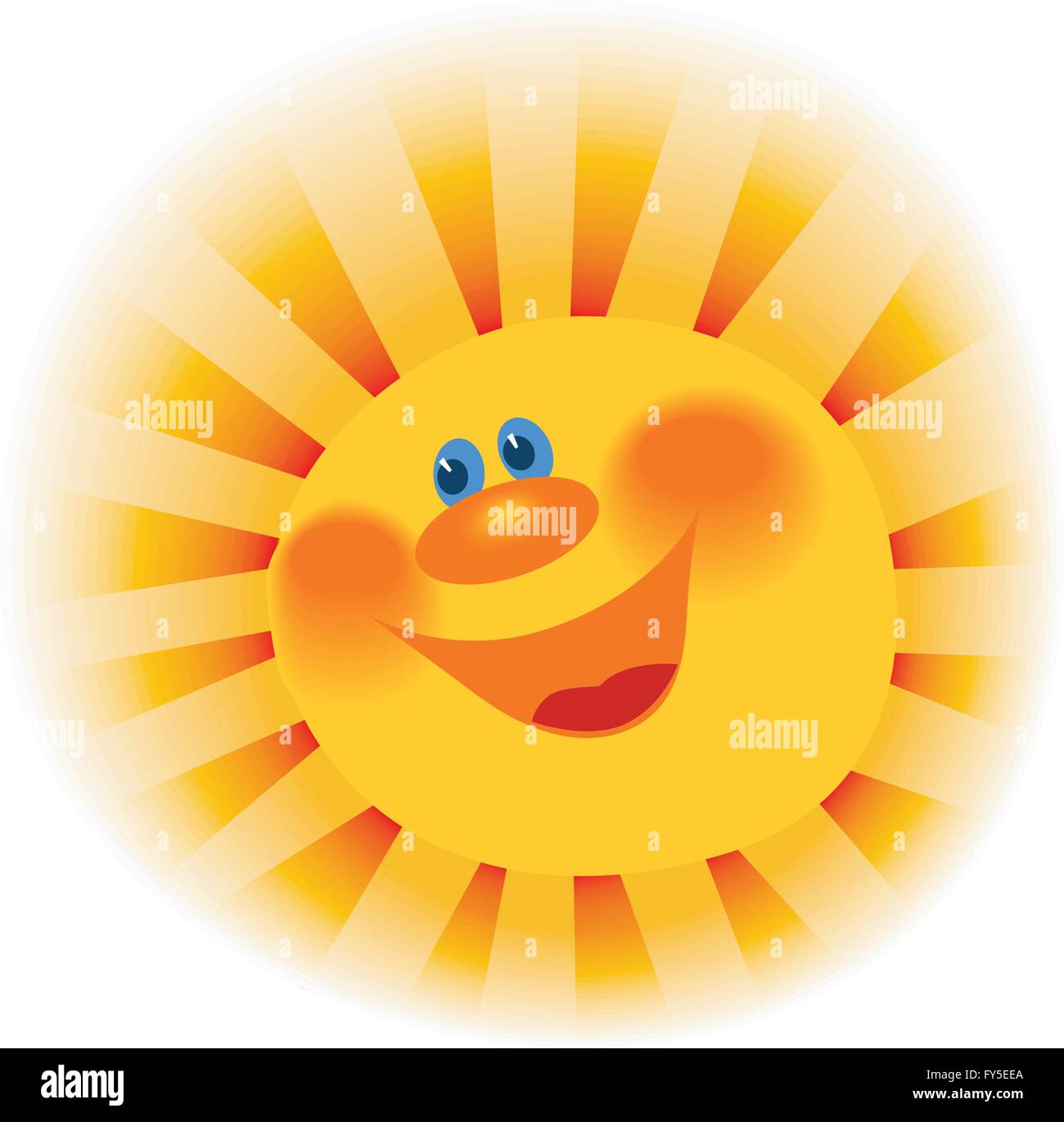 Stylized image smiling sun rays hi-res stock photography and images - Alamy