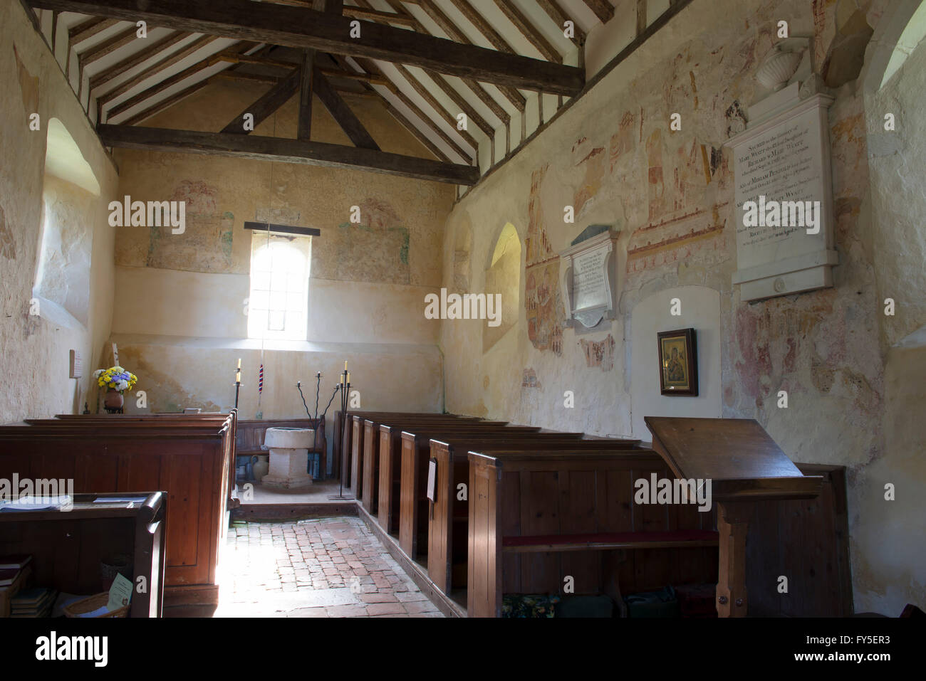 Medieval parish church interior hi-res stock photography and images - Alamy