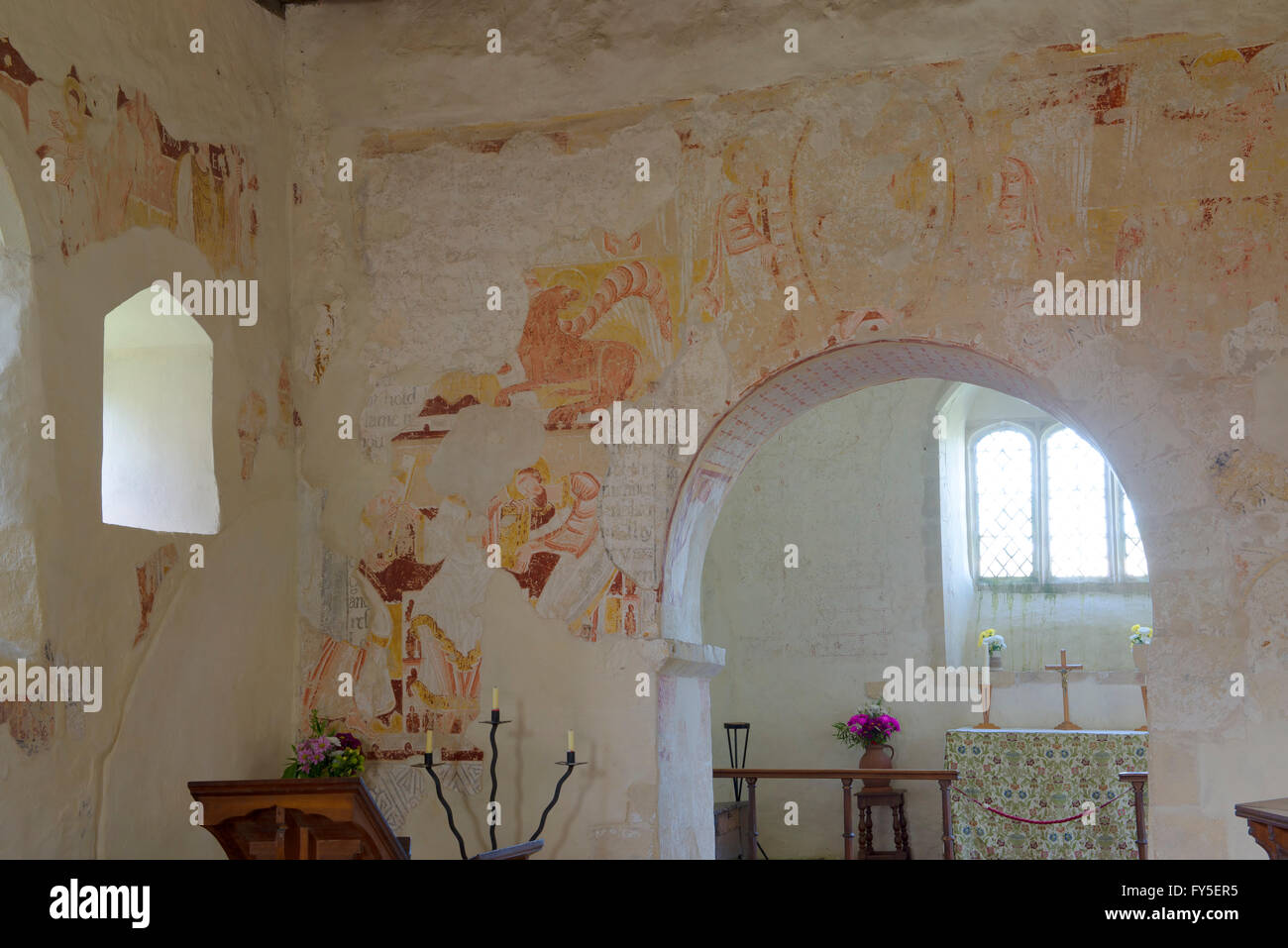 Medieval parish church interior hi-res stock photography and images - Alamy