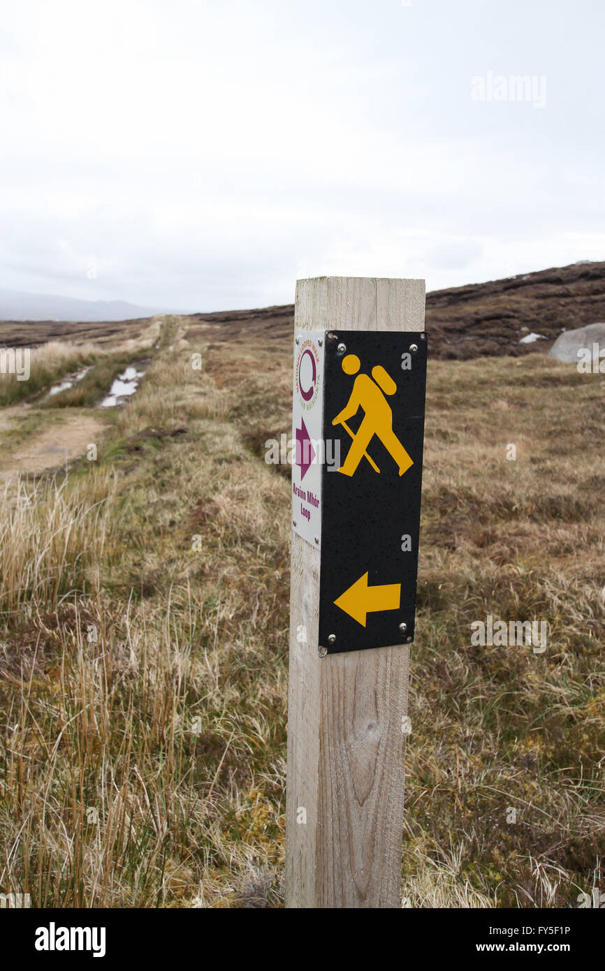 Walking sign for the Arranmore Way, an island walking route on ...