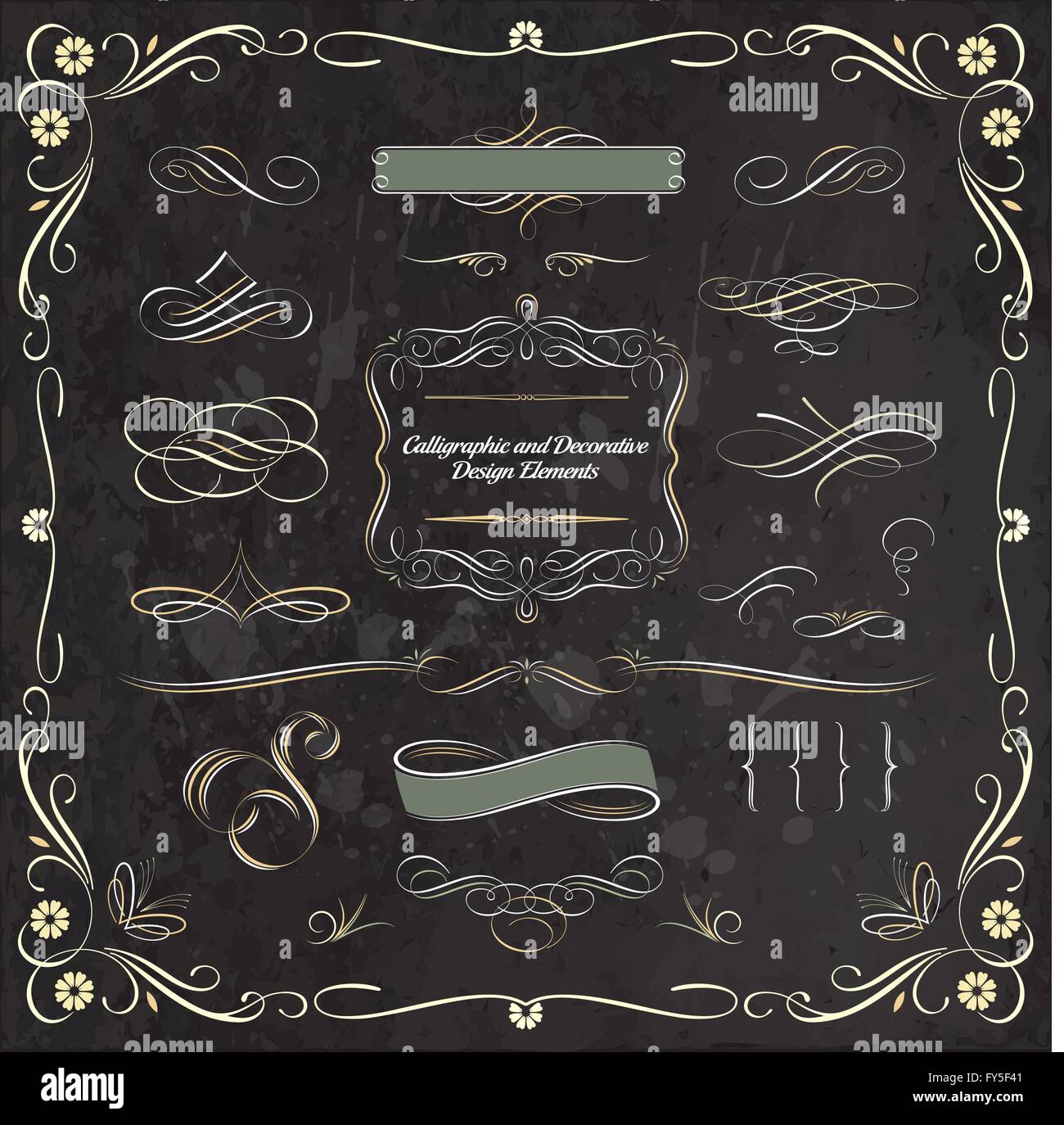 Calligraphic vectors hi-res stock photography and images - Alamy