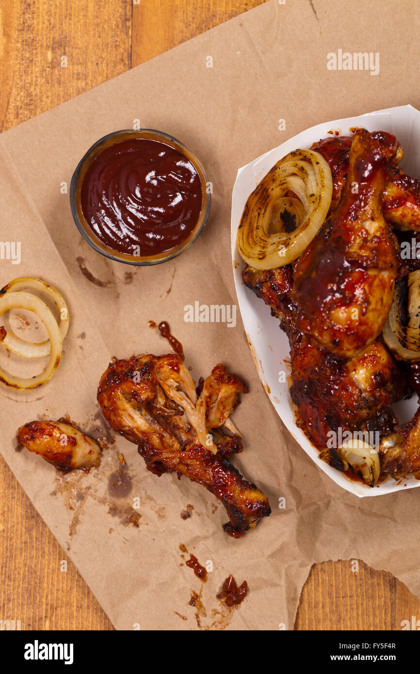 Oven Barbecue Buffalo Chicken Stock Photo - Alamy