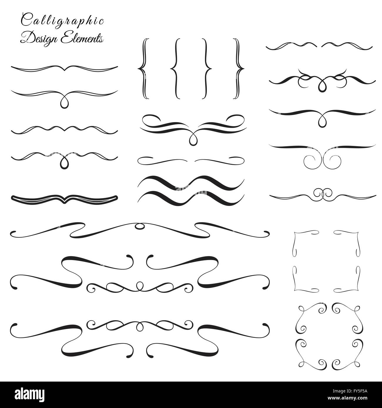 Calligraphic script Black and White Stock Photos & Images - Alamy