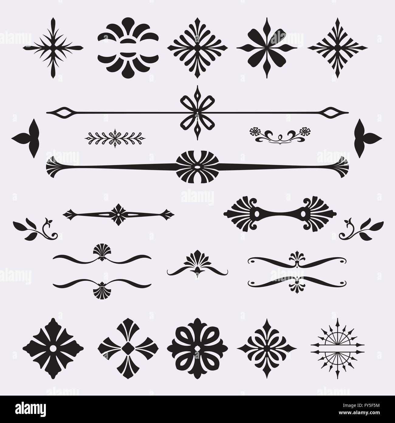Collection of Calligraphic Decorative Design Elements Stock Vector ... Collection of Calligraphic Decorative Design Elements Stock Vector ...