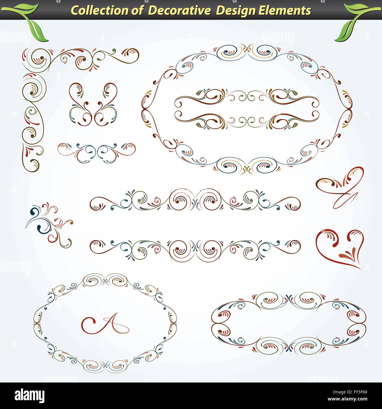 Collection of Decorative Design Elements Stock Vector Image & Art - Alamy