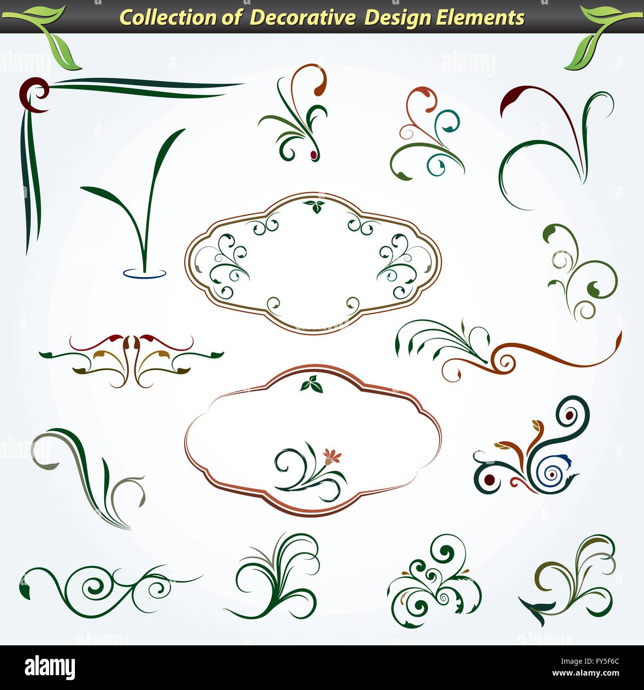 Collection of Decorative Design Elements Stock Vector Image & Art - Alamy