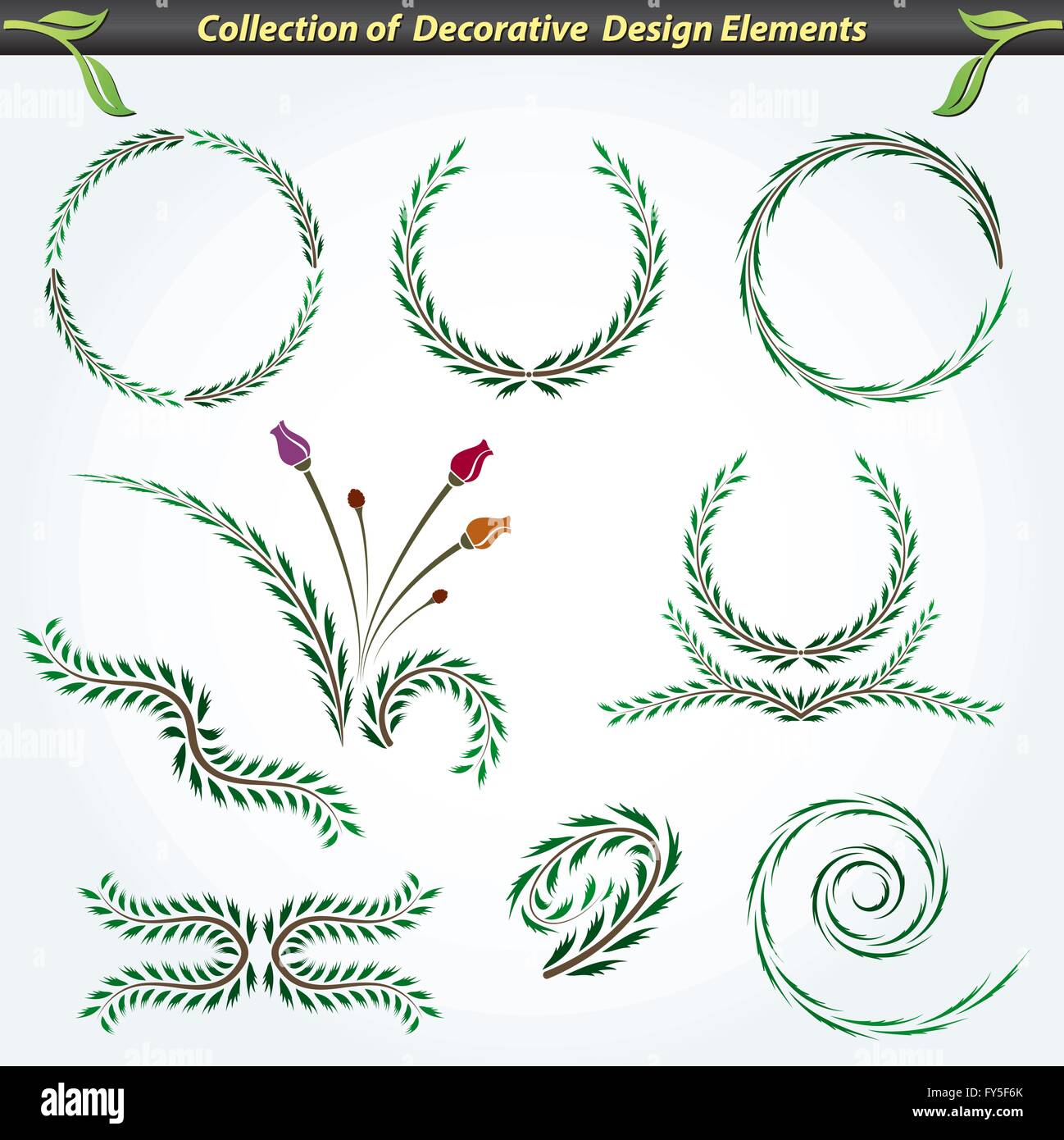 Collection of Decorative Design Elements Stock Vector Image & Art - Alamy