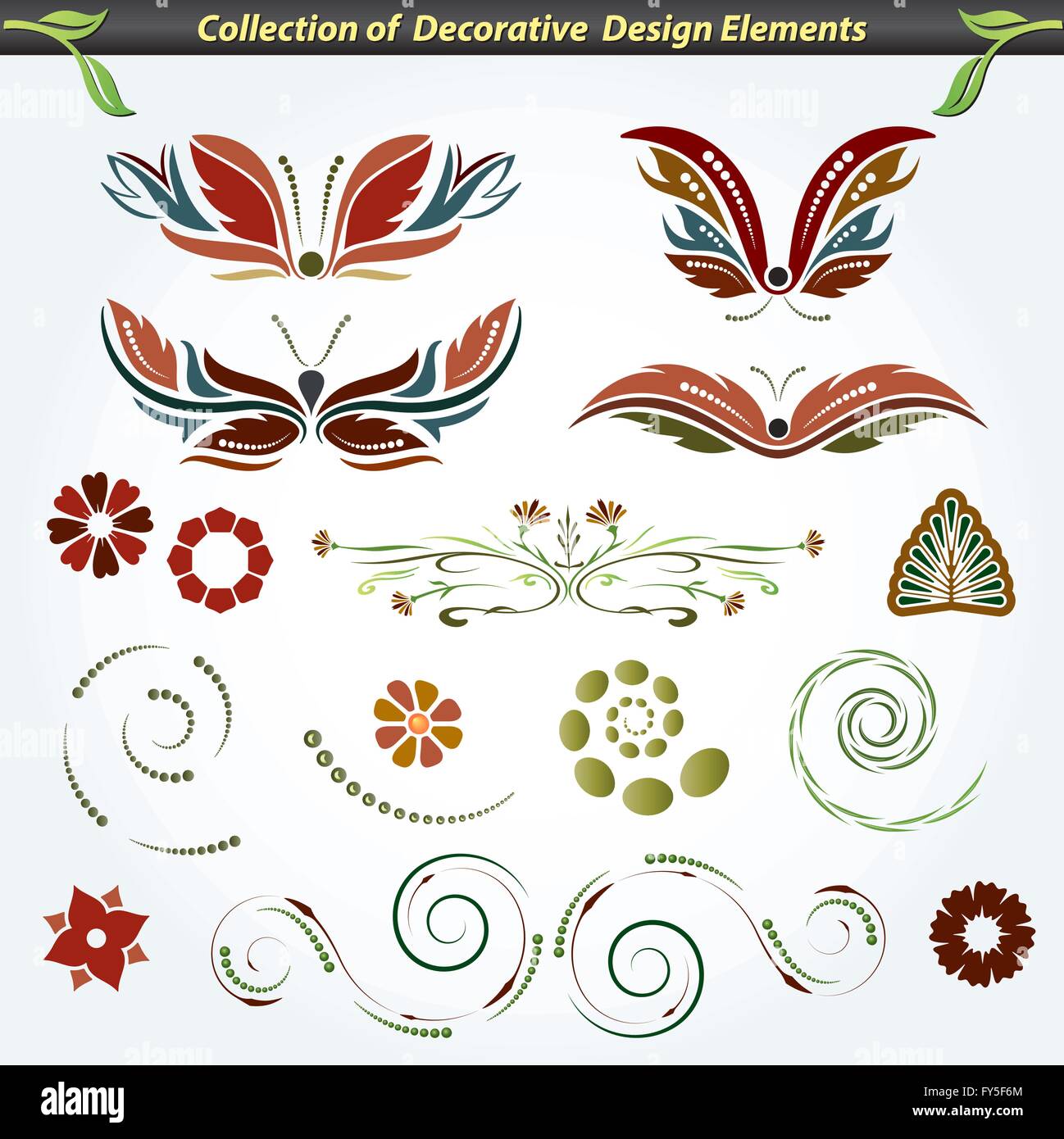 Collection of Decorative Design Elements Stock Vector Image & Art - Alamy