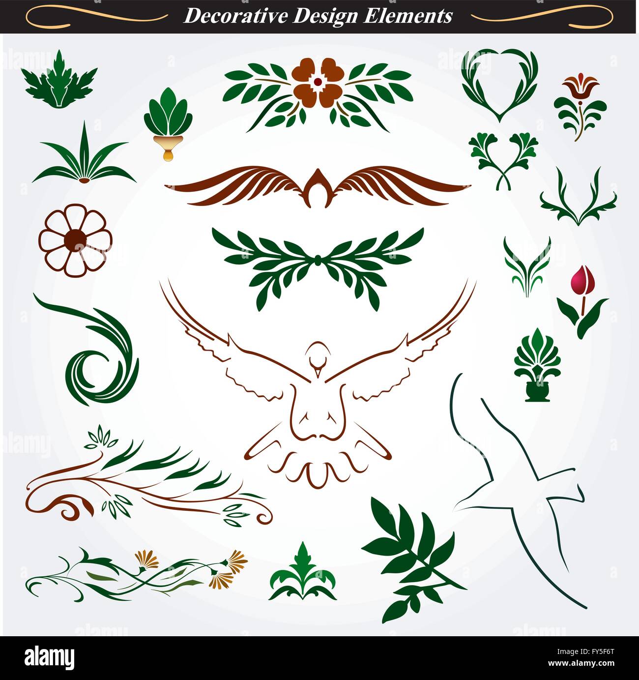 Collection of Decorative Design Elements Stock Vector Image & Art - Alamy