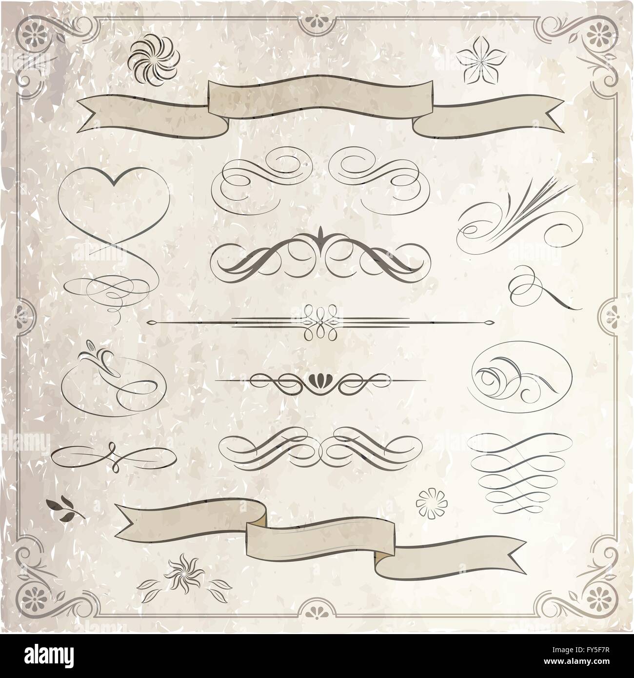 Collection of Calligraphic Decorative Design Elements Stock Vector ... Collection of Calligraphic Decorative Design Elements Stock Vector ...