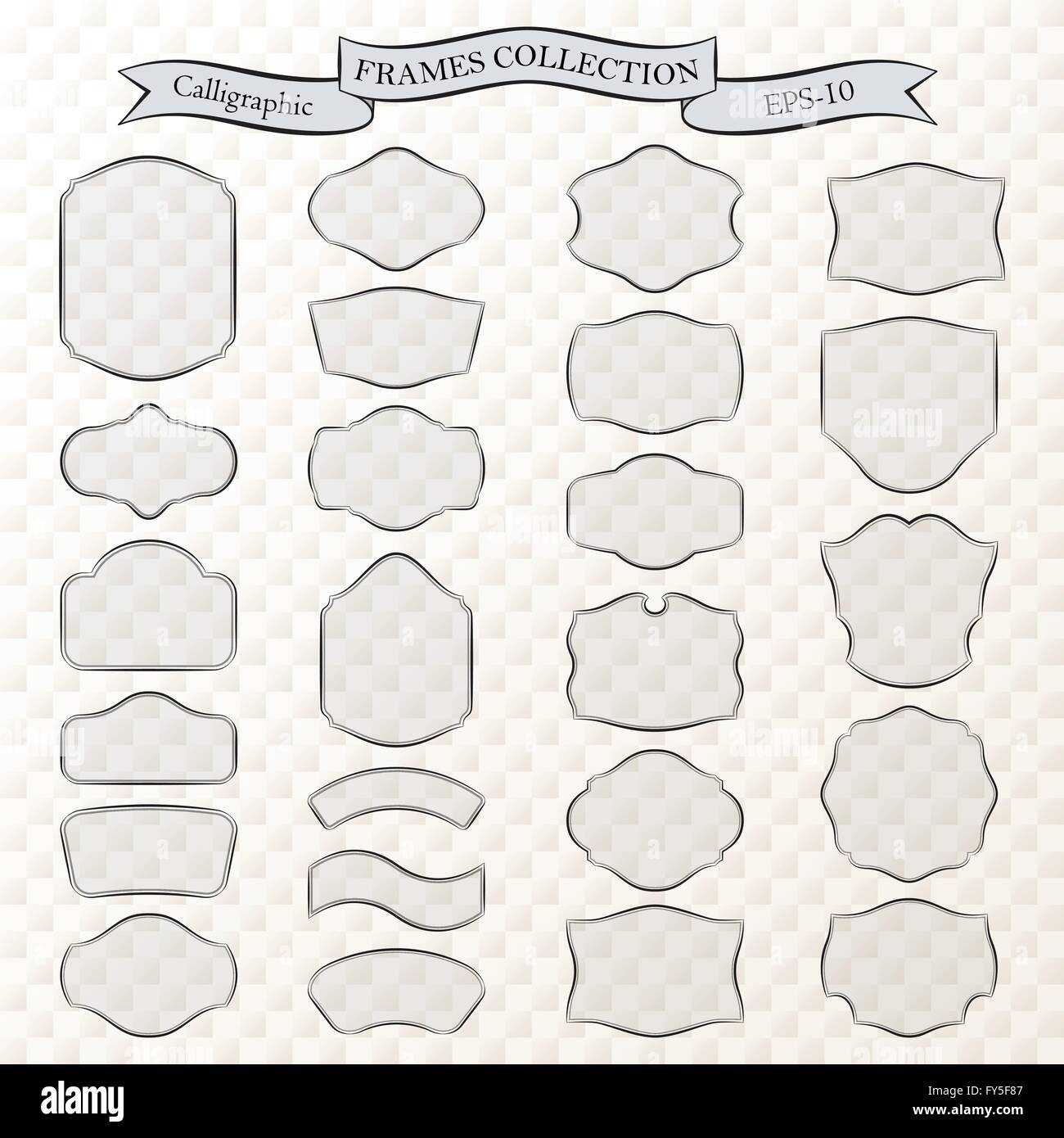 Collection of calligraphic frames and labels Stock Vector Image & Art ...