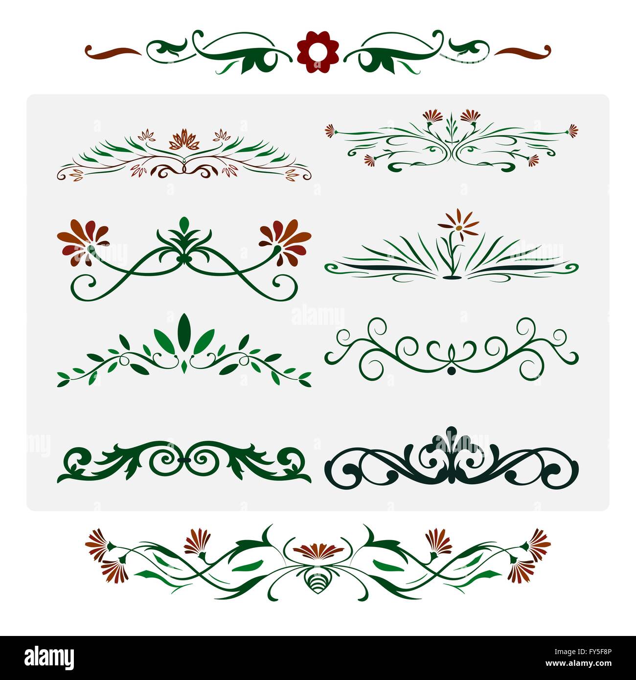 Collection of classic scrolls elements Stock Vector Image & Art - Alamy