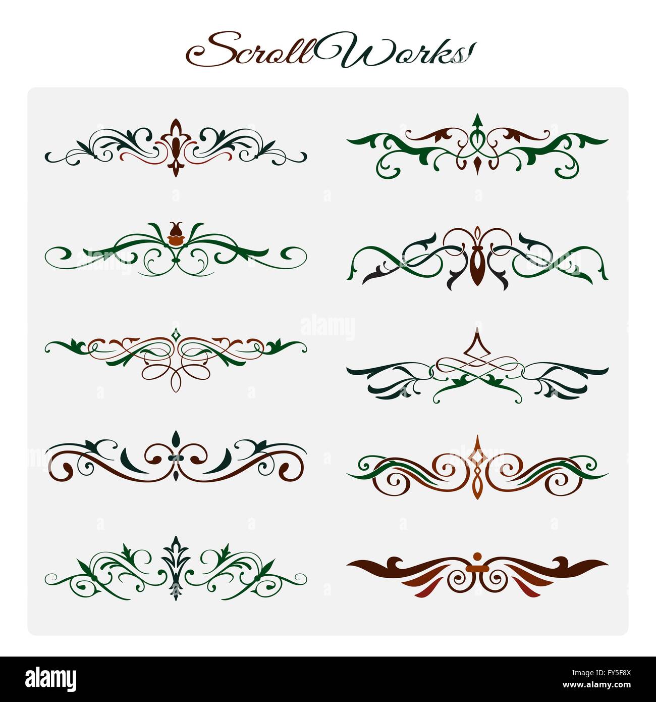 Collection of classic scrolls elements Stock Vector Image & Art - Alamy