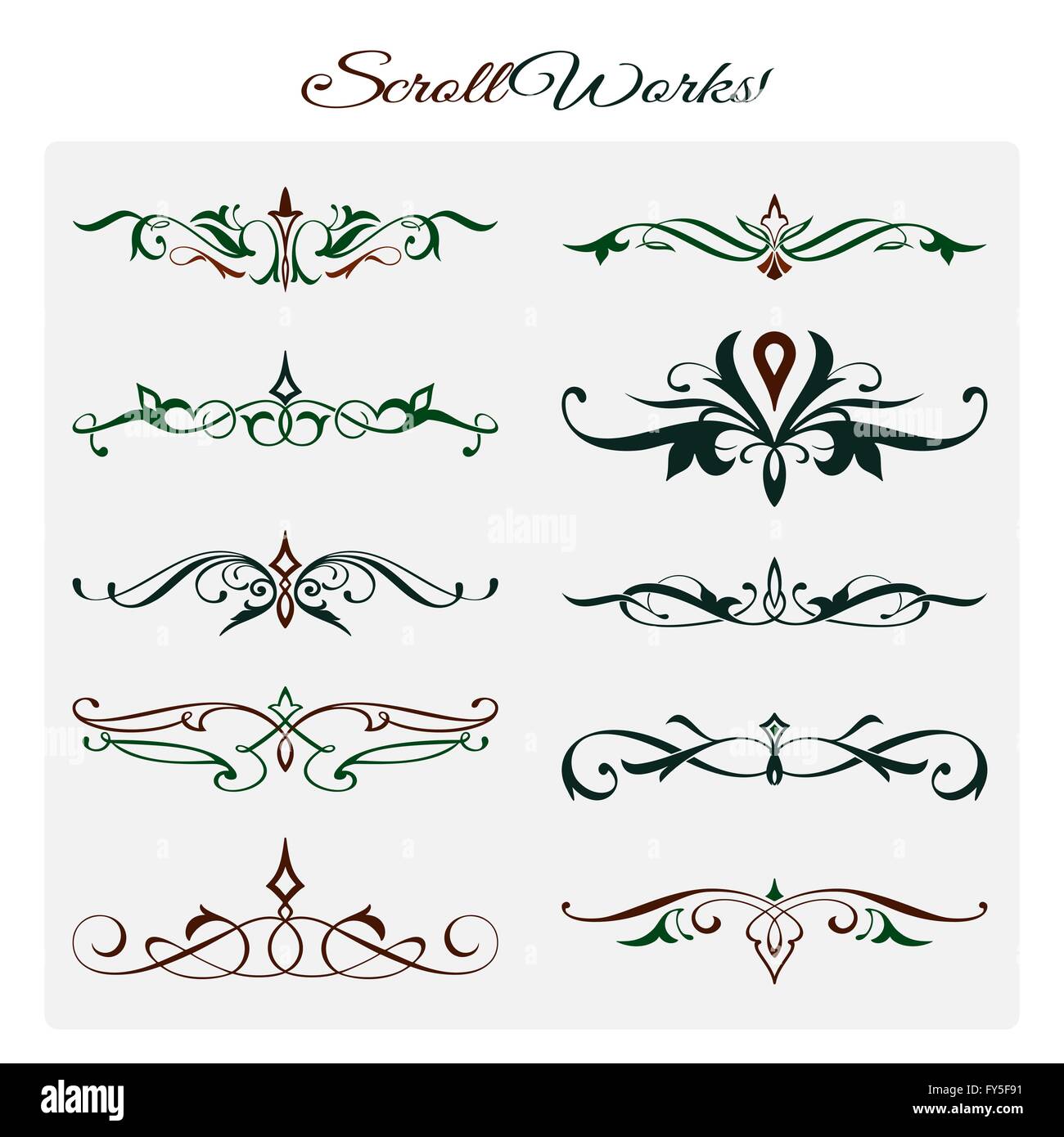 Collection of classic scrolls elements Stock Vector Image & Art - Alamy