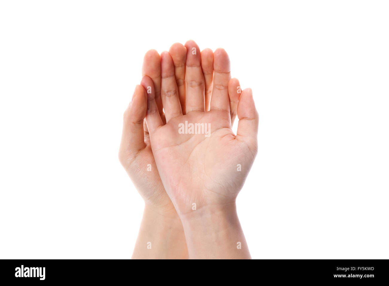 Two hand overlap hi-res stock photography and images - Alamy