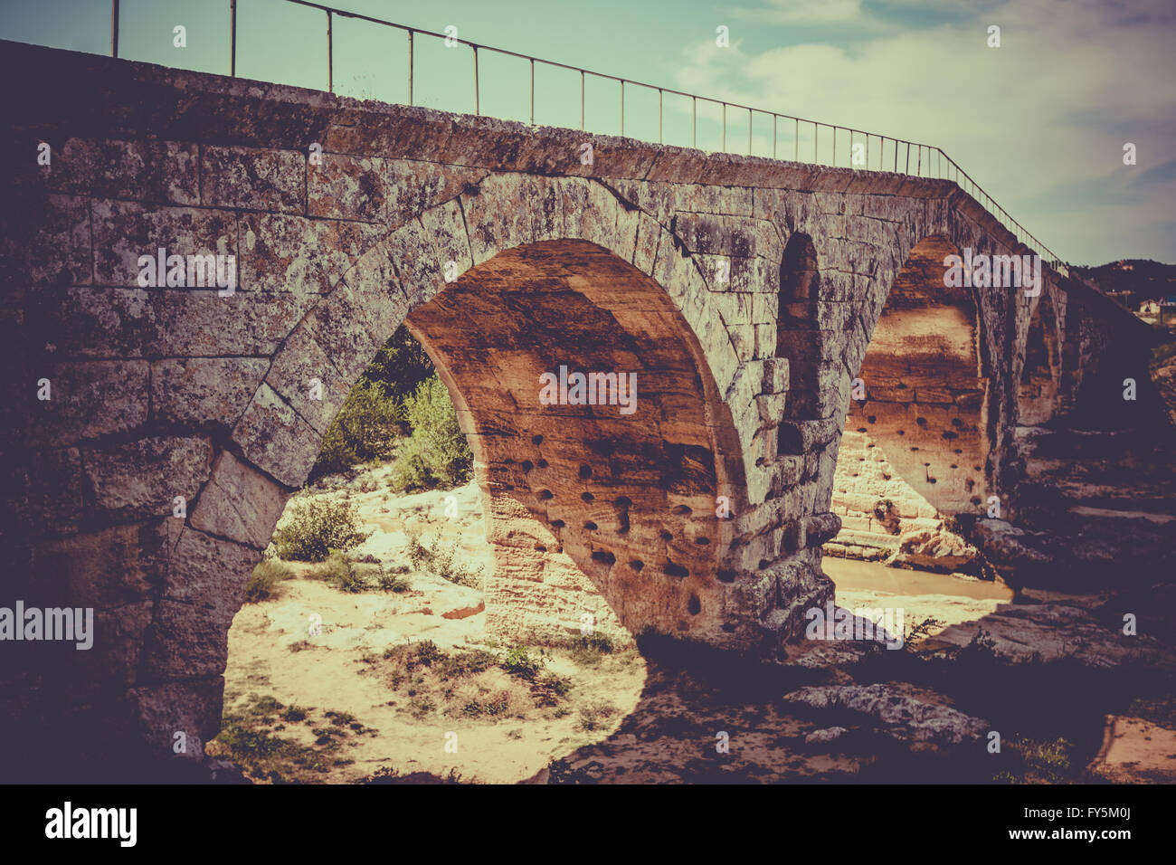Roman pont julien julian bridge hi-res stock photography and images - Alamy