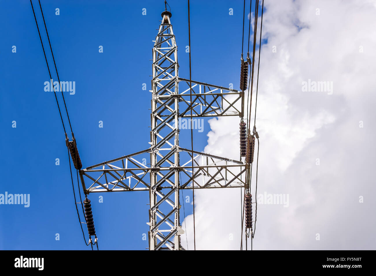 Voltage Power Line Stock Photo - Alamy