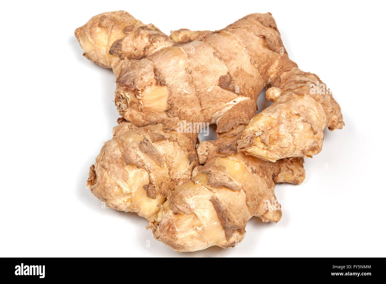 Studio shot above view of ginger root on white Stock Photo - Alamy