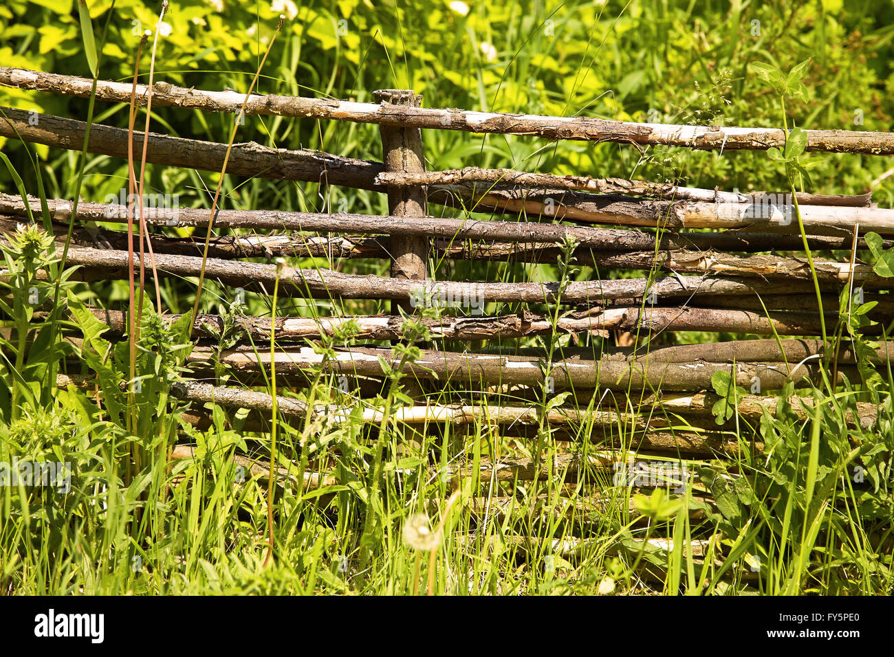 Willow weave fence hi-res stock photography and images - Alamy