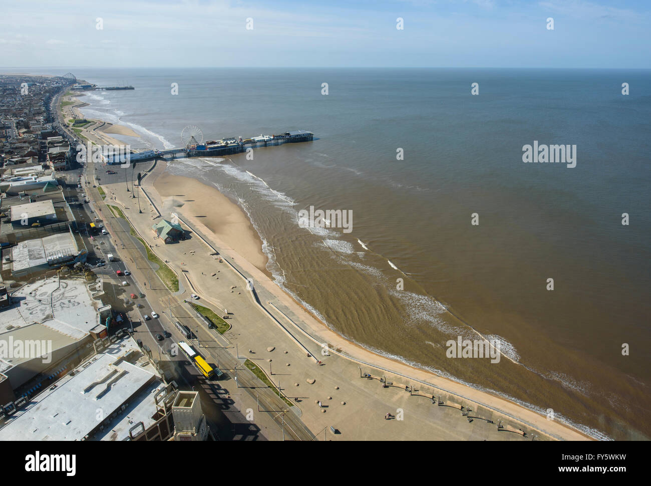 Aerial view of blackpool seafront hi-res stock photography and images ...
